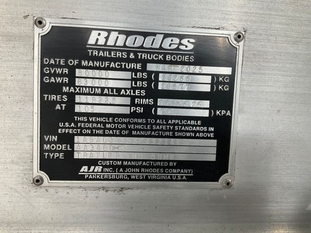 2025 Rhodes Trailer - End Dump for Sale | SP432144 - kenworth sales co